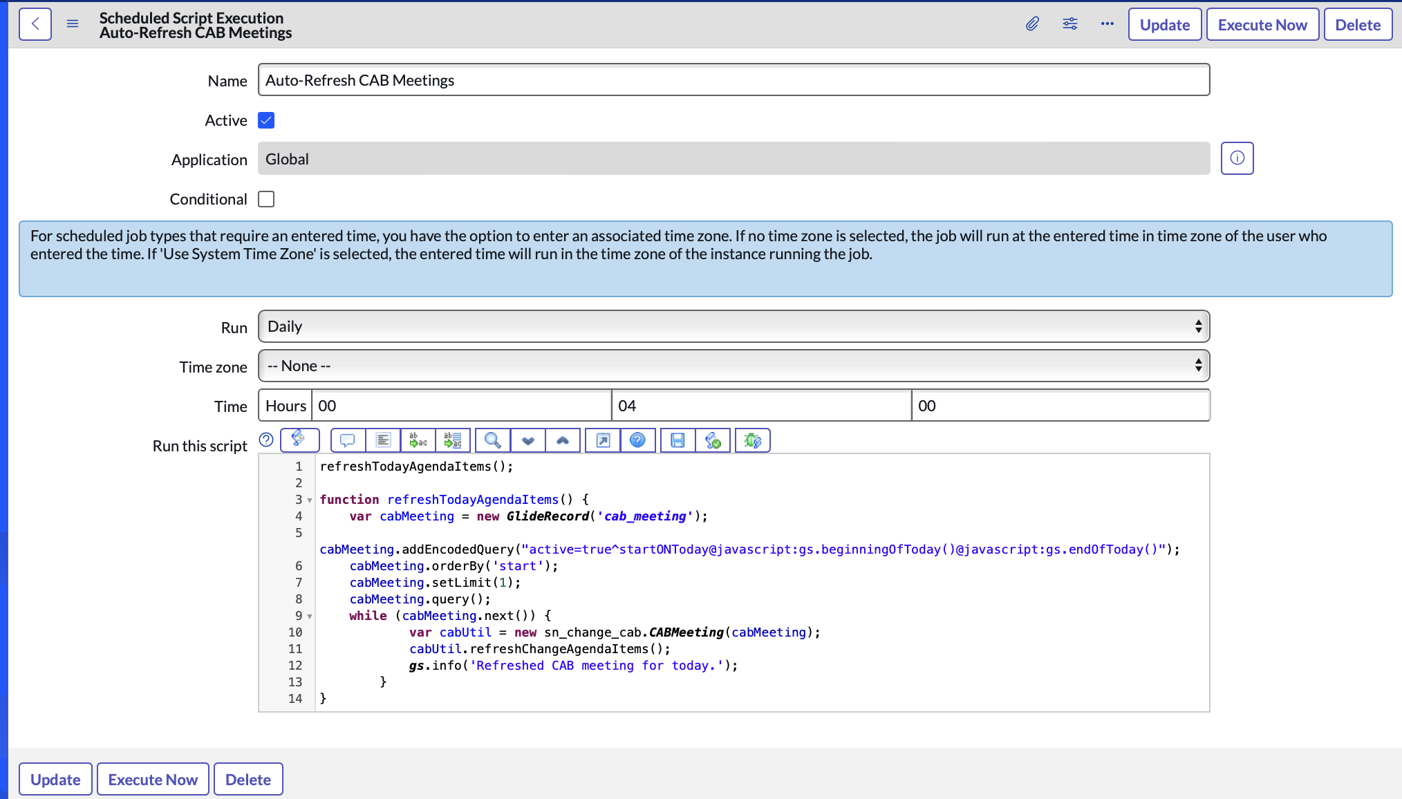 Auto Generate/Refresh CAB Meeting Agenda Items – mySNstuff.com